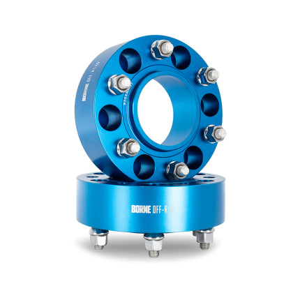 Borne Off-Road Wheel Spacers - 6x139.7 - 95.1 - 50 - M14 - Blue 2"